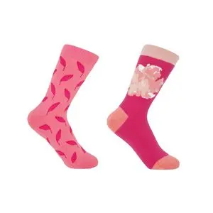 PEPER HAROW - MADE IN ENGLAND Leaf & Wildflower Rose Socks Bundle - Pink