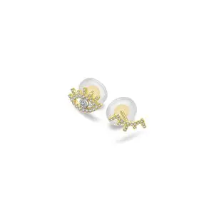 Genevieve Collection Yellow Gold Earrings