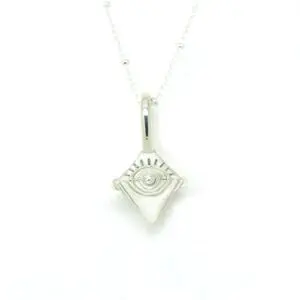 ETTA BURTON JEWELLERY Evil Eye Pendant Necklace - Silver