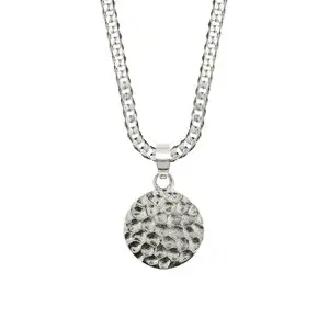 CHARLOTTE'S WEB JEWELLERY Lakshmi Hammered Disc Necklace - Silver