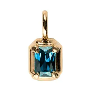 BELINDA JEWELZ Swiss Topaz Charm Blue
