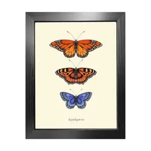 EMILY CARTER Antique British Butterflies I' Fine Art Print A4 - Gold