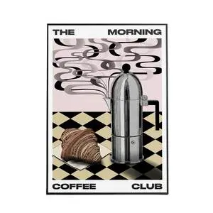 ABI OVERLAND JERSEY Coffee Club Art Print S - Brown