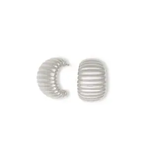 SHABELLA NYC Bold French Earrings - Silver