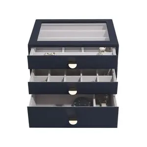 STACKERS Classic Jewelry Box With Drawers - Blue