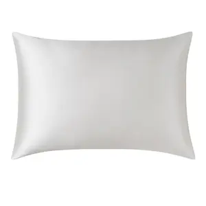 SILK AND BEARS Pearl Mulberry Silk Pillowcase – Pure Silk, Envelope Style - White