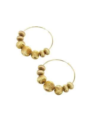 SITA NEVADO Aro Beaded Hoop Earrings