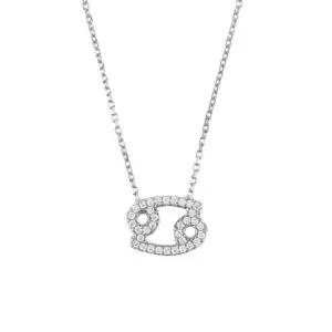 LATELITA Zodiac Star Sign Pendant Necklace Cancer - Silver