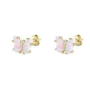 KAMARIA Butterfly Stud Earrings - Pink