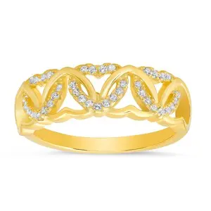 KYLIE HARPER Interlocking Hearts Diamond Cz Ring