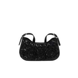F3ROG BY RANA Hand-painted Baguette Bag - Black