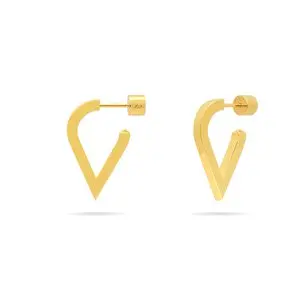 MEULIEN Stylized Waterdrop Drop Earrings - Gold