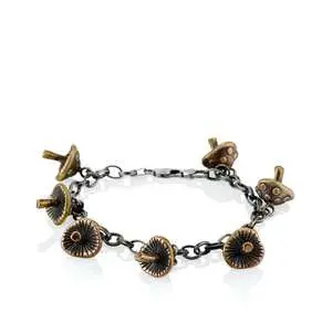 CARTOGRAPHY Psilocybin Mushroom Bracelet - Gold/silver/grey