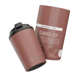 Fressko Camino 12oz / 340ml Reusable Coffee Cup, Ceramic Tuscan - Brown