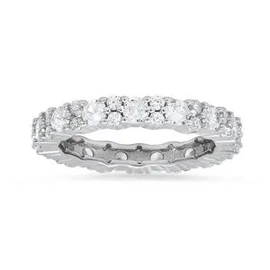 KYLIE HARPER Diamond Cz Eternity Band Ring - Silver