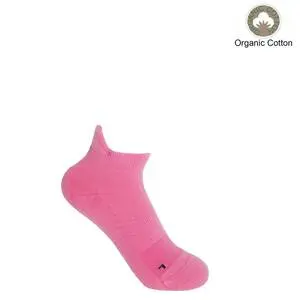 PEPER HAROW - MADE IN ENGLAND Organic Trainer Sport Socks - Pink