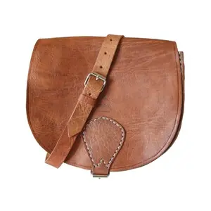 BERBER LEATHER The Temara Large Saddle Bag