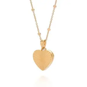NELLOU JEWELLERY Aura Heart Locket Necklace - Gold