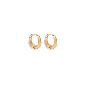 VANCHI Gia Two Tone Hoop Earrings - Gold/silver