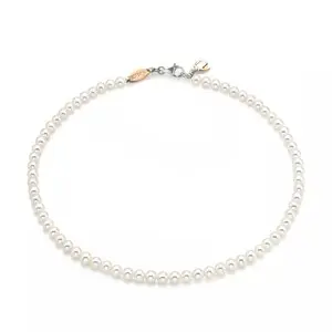 UNALOE Sterling Silver Freshwater Pearl Choker - Silver/white