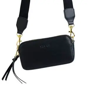 NO.49 HANDBAGS Kiki 2.0 Bamboo Crossbody Camera Bag - Black