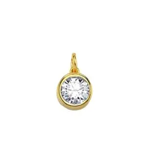 LINYA JEWELLERY Birthstone Charm - White