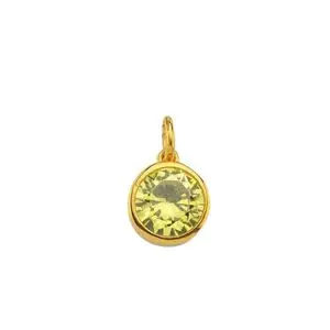 LINYA JEWELLERY Birthstone Charm - Yellow