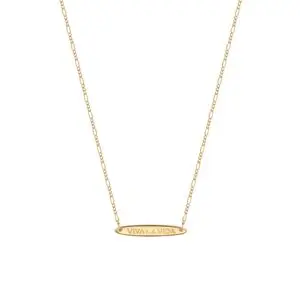 VANCHI Viva La Vida Bar Chain Necklace - Gold