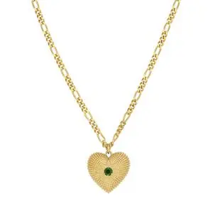 ZOË & MORGAN Brave Heart Necklace - Green/gold