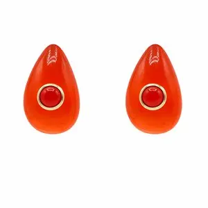 MICHAEL NASH JEWELRY Rosamund Resin Pierced Earrings - Orange