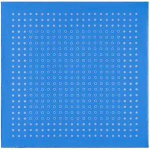OTWAY & ORFORD Luna' Polka Dot Silk Pocket Square In Mid . Full-size - Blue
