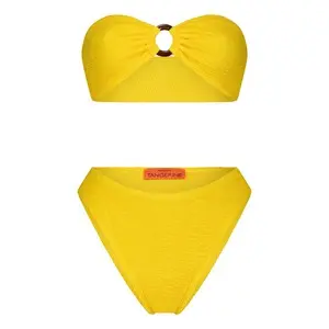MAISON TANGERINE Santorini Crinkle Bikini - Yellow