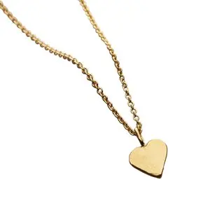 POSH TOTTY DESIGNS Yellow Plated Heart Charm Necklace - Gold