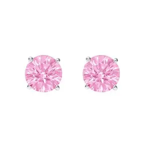 AUGUSTINE JEWELS Sterling Silver Pink Topaz Stud Earrings - Pink/silver