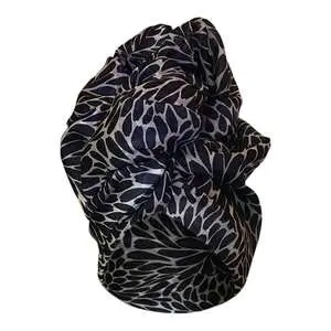 ROMER MILLINERY Floral Silk Organza Twisturban - White/blue