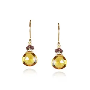 MOUNIR LONDON Golden Citrine Drop Earrings - Yellow
