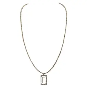 DHWANI BANSAL Vazio Pendant Necklace With Cubic Zirconia - Silver/white/grey