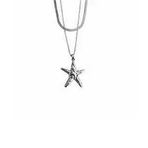 MAISON DE GALA Starfish Pendant Necklace - Silver