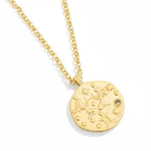 LATELITA Zodiac Birthstone Talisman Gemini Necklace - Gold