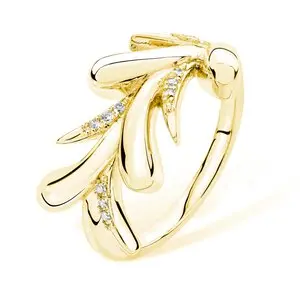 LUCY QUARTERMAINE Sycamore Ring In Vermeil With White Topaz - Gold