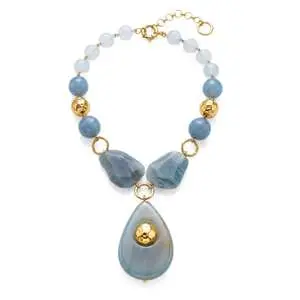 JAREDJAMIN Lumina Gemstone Pendant Necklace - Blue