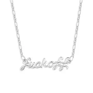 REJECTED HEARTS CLUB Statement Necklace With Magnetic Clasp - Silver