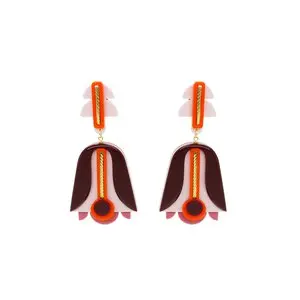 GISSA BICALHO Handmade Glory Earrings - Orange