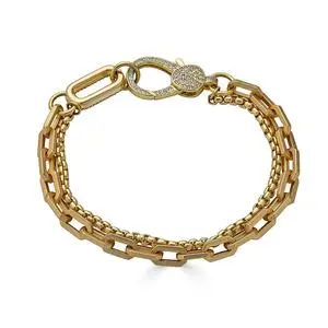 LONI PAUL JEWELRY Pavé Connector Bracelet - Gold
