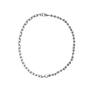 MHART Oval Chain Bead Necklace