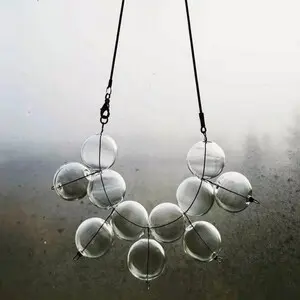 LAURA DAILI Blown Glass Bubbles Necklace - Silver