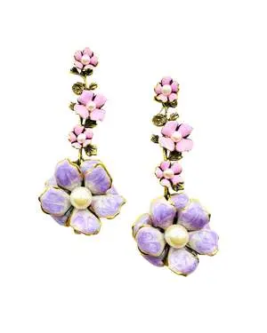THE PINK REEF Floral Dangle Earrings