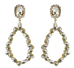 LAURA GRAY Crystal Chandelier Earrings