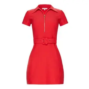 GOLDIE BYRD Short Sleeve Mini Dress - Red