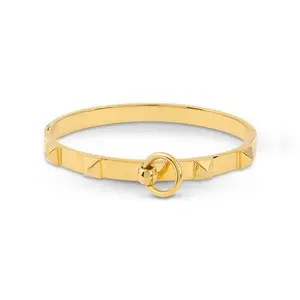 AMADEUS Pyramid Stud Bangle - Gold